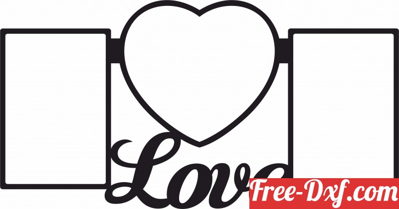 Download Picture Frame Holder lovely memories for couple dxf 8WZZ