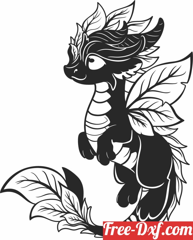 Download cute dragon clipart 8ticn High quality free Dxf files, S
