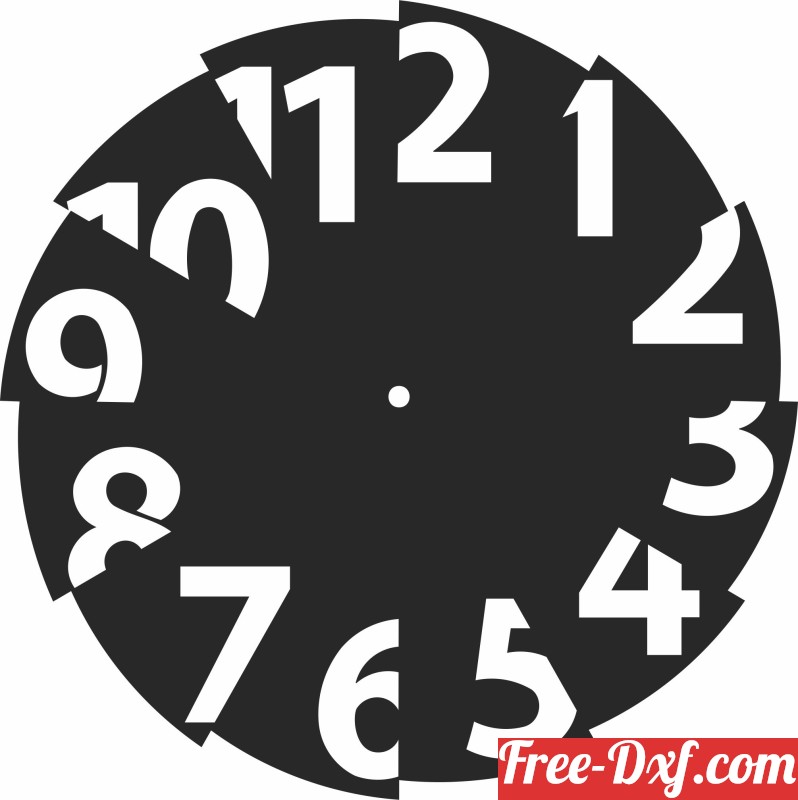 Download wall clock decor 963Xg High quality free Dxf files, Svg,