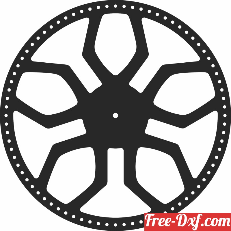 Download circle vinyl wall clock 9689X High quality free Dxf file