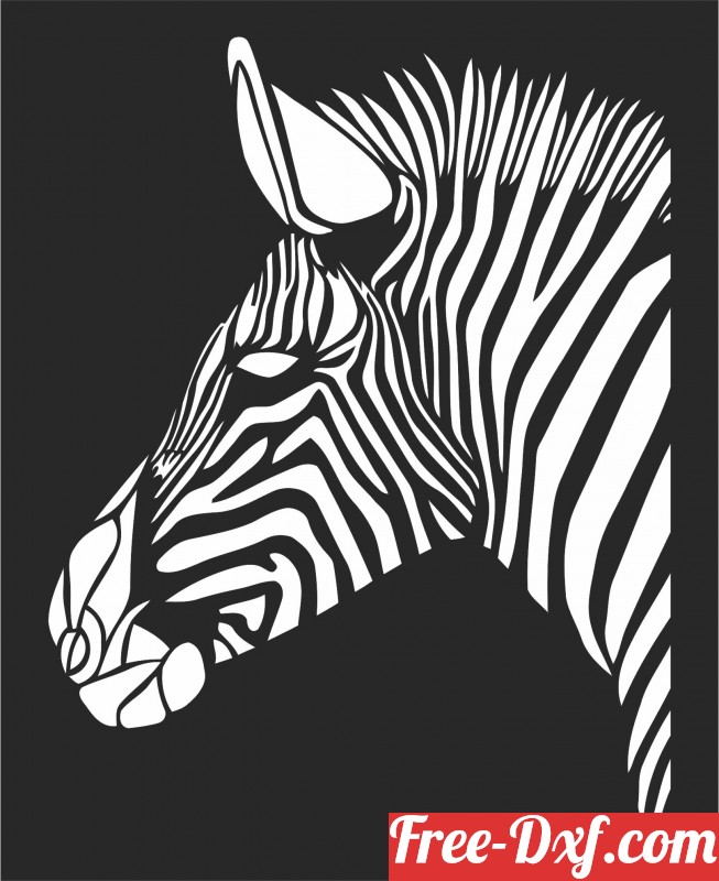 Download zebra scene art wall decor 9PatN High quality free Dxf f