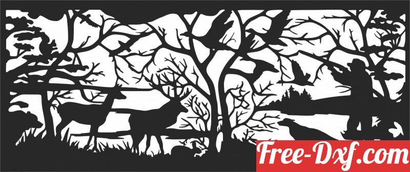 Download Hunting scene elk deer forest 9qH0l High quality free Dx