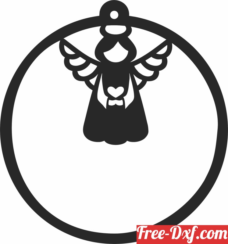Download angel christmas ornament AC6rh High quality free Dxf fil