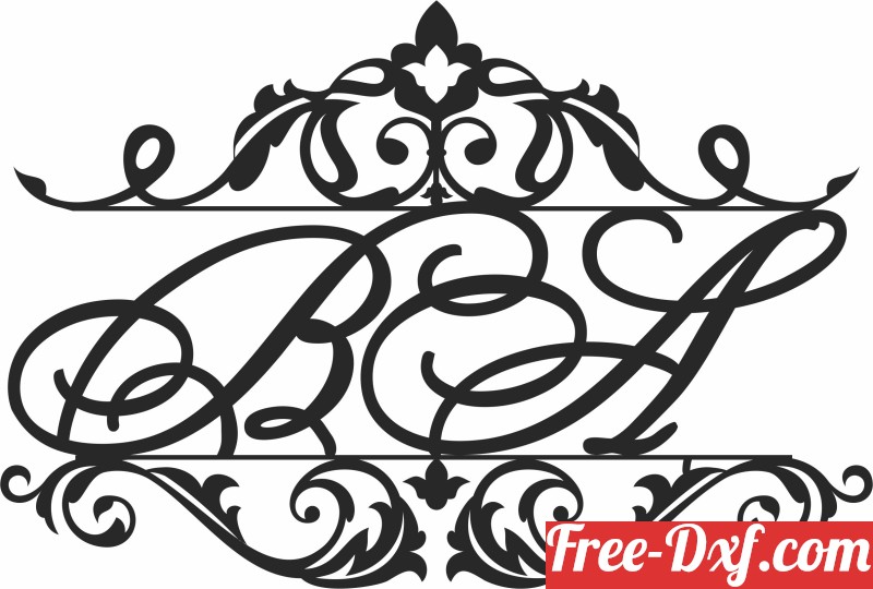 Download Monogram letters for couples sign ANo9F High quality fre