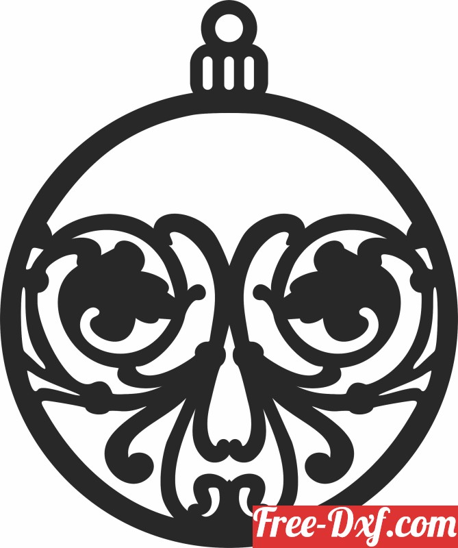 Download christmas ornament cliparts ASDX8 High quality free Dxf