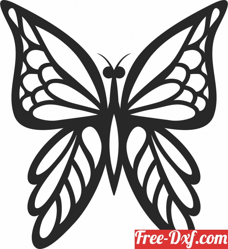 Download Butterfly wall decor AZCtl High quality free Dxf files,
