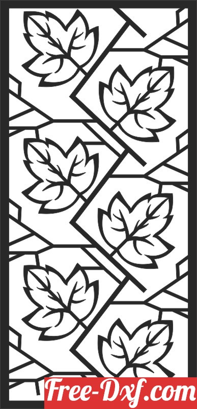 Download decorative leaves pattern wall screen AaG65 High quality