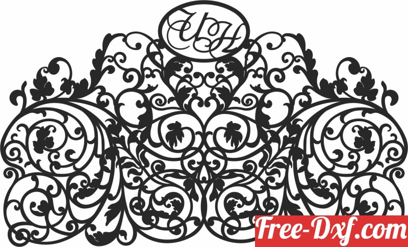 Download Decorative PATTERN Wall door Ai7EB High quality free Dxf