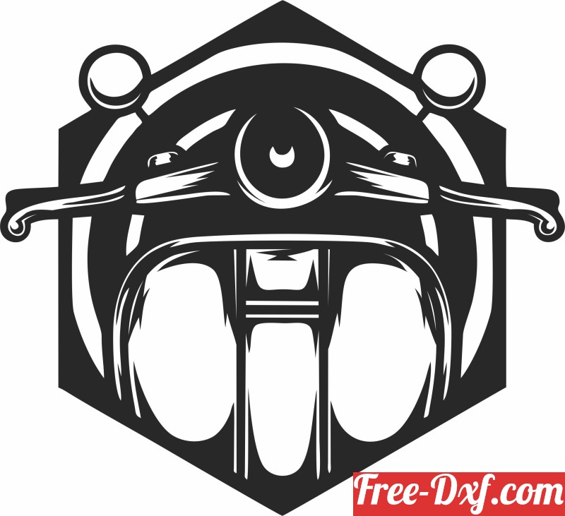 Download Retro vespa logo design dxf AlA10 High quality free