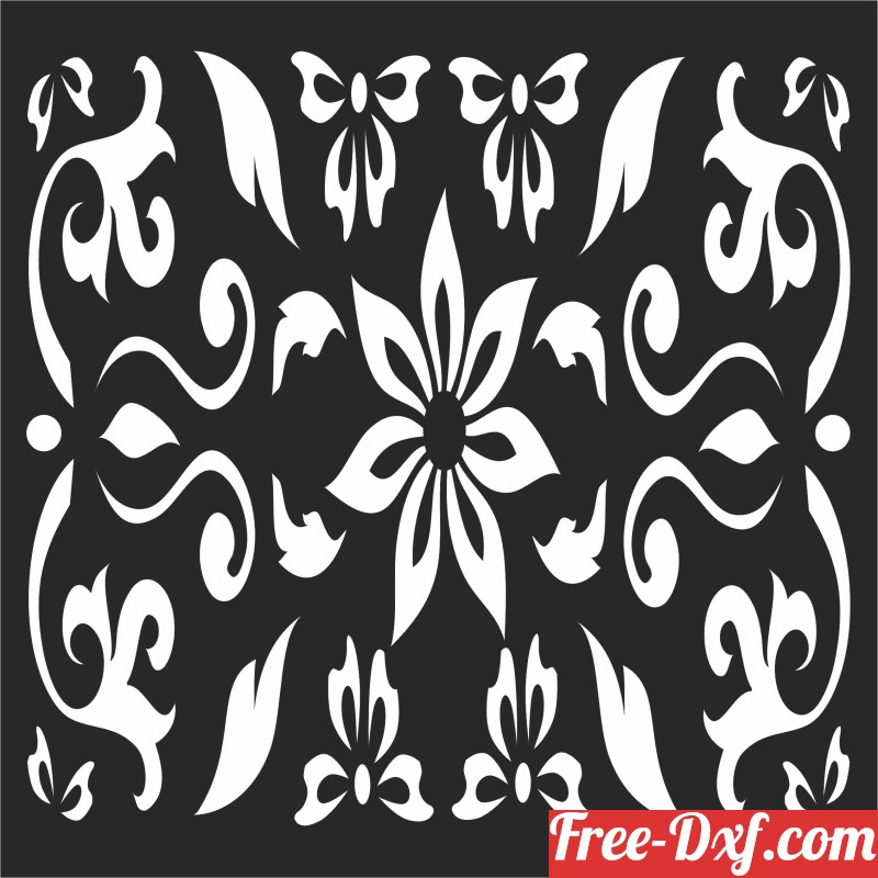 Download decorative pattern square wall panel dxf AvmKz High qual