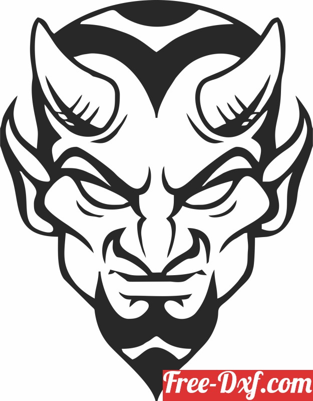 Download red decil head clipart AyGVr High quality free Dxf files
