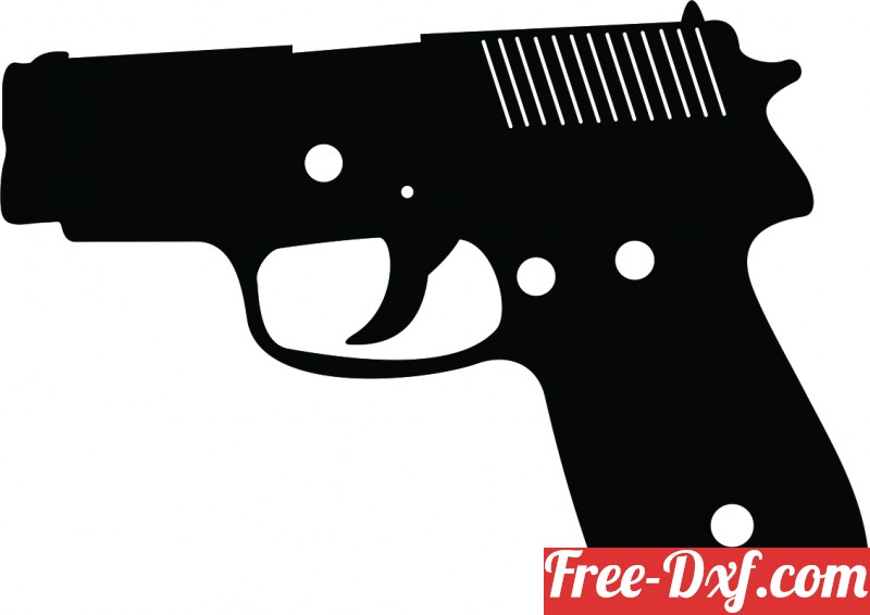 Download gun B0Nl6 High quality free Dxf files, Svg, Cdr and Ai