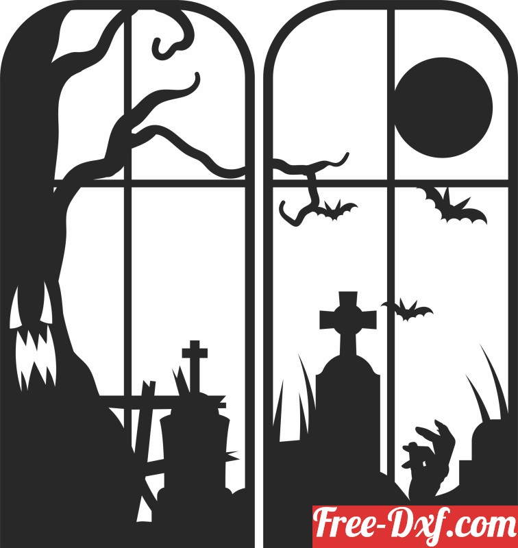 Download Halloween gost scary clipart BbDnN High quality free Dxf
