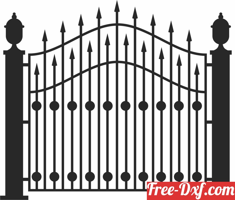 Download decorative fence gate Bhd5M High quality free Dxf files,