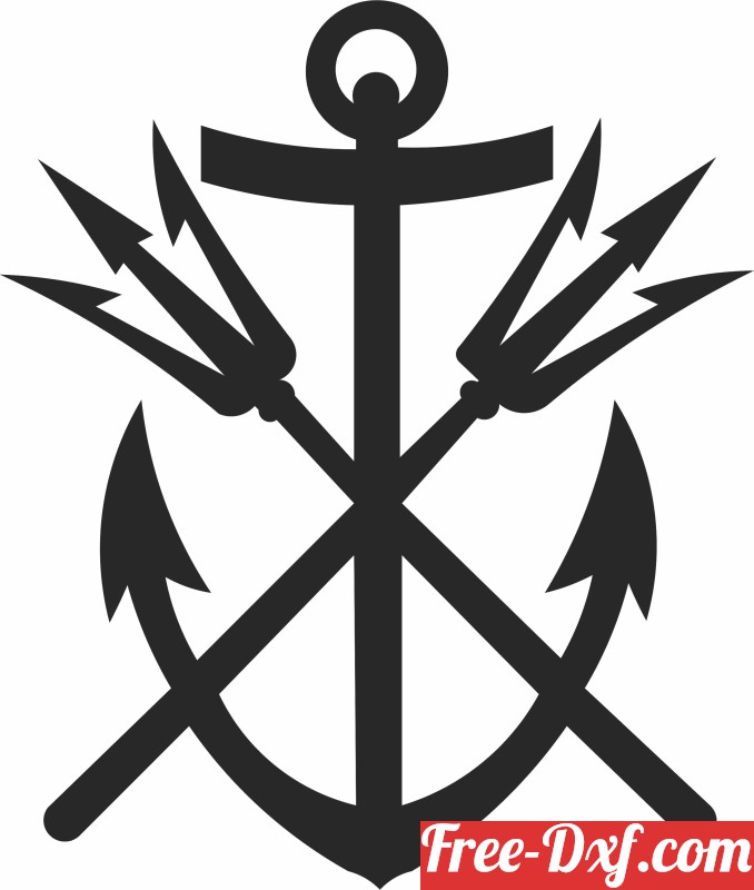 Download anchor wall sign marine BlCSE High quality free Dxf file