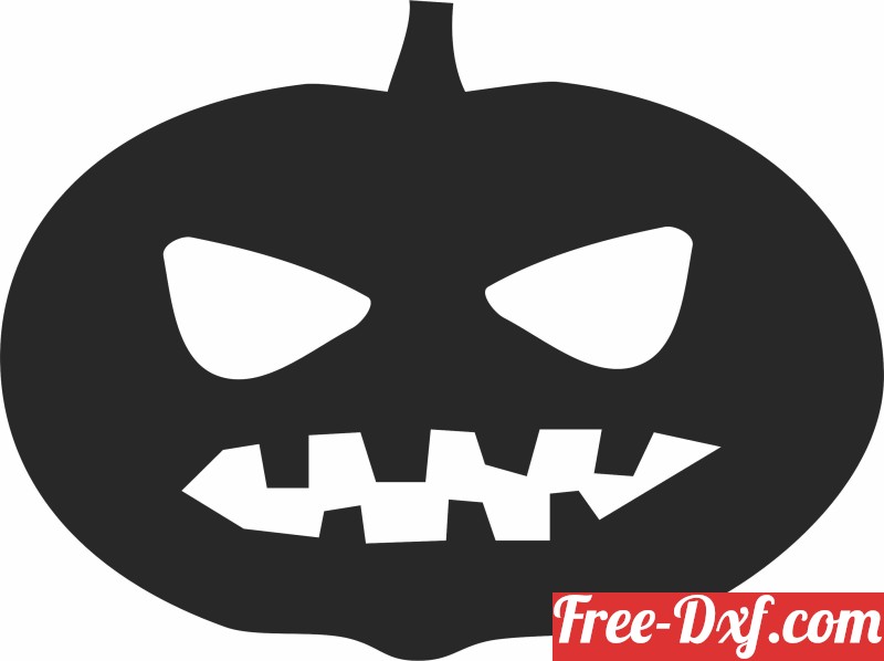Download Halloween scary Pumpkin Bqv6d High quality free Dxf file