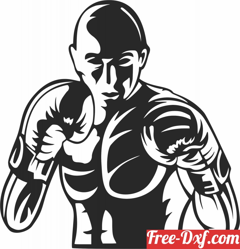 Download Boxer boxing clipart BwRGI High quality free Dxf files,