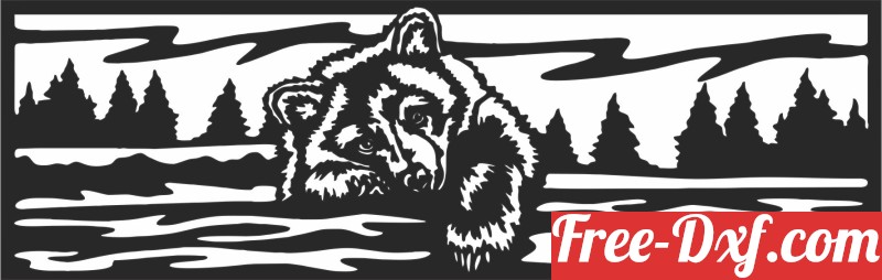 Download Bear scene BwpJf High quality free Dxf files, Svg, Cdr a