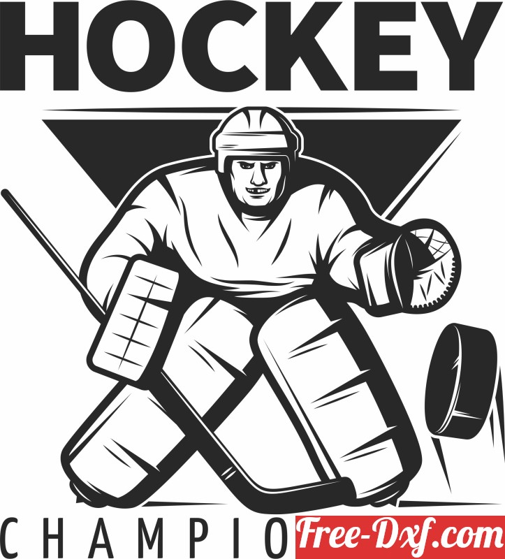 Download Hockey goalie logo dxf C4ZYg High quality free