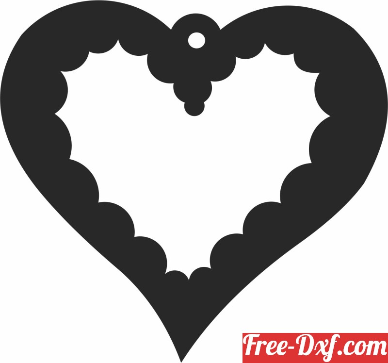 Download heart cliparts CHD6d High quality free Dxf files, Svg, C