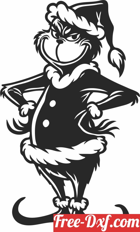 Download Grinch santa dxf CTZGp High quality free