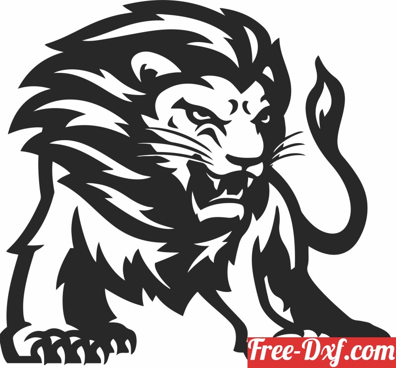 Download angry lion clipart Ci1C5 High quality free Dxf files, Sv