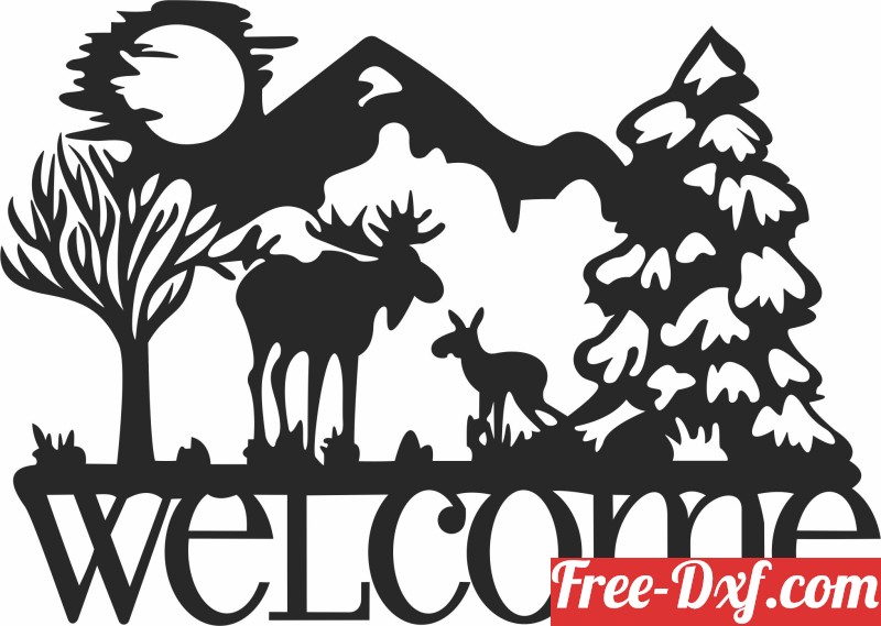 Download elk welcome scene CssIC High quality free Dxf files, Svg
