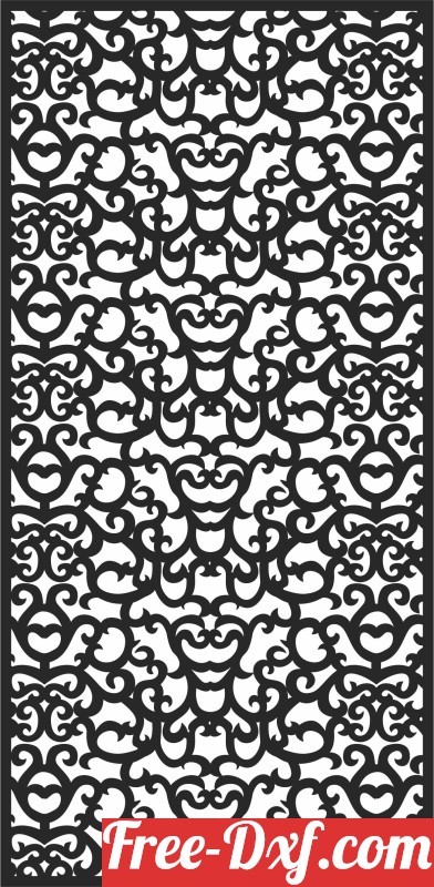 Download DECORATIVE WALL pattern D2cyP High quality free Dxf f