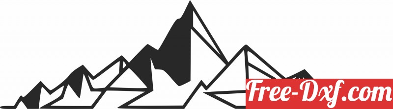 Download Mountain wall decor D9YBr High quality free Dxf files, S