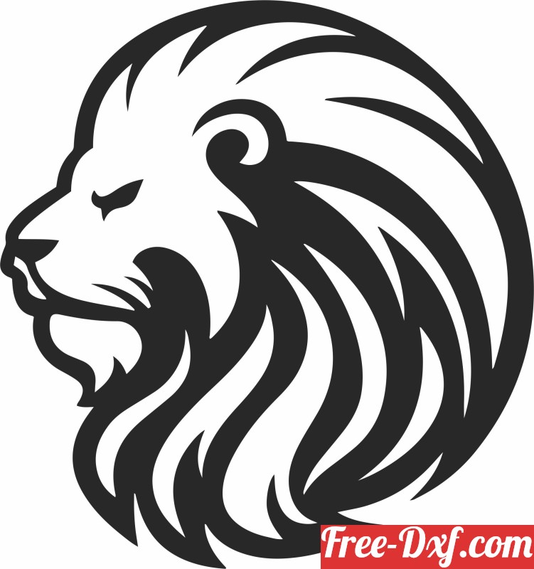 Download lion face clipart DLAKK High quality free Dxf files, Svg
