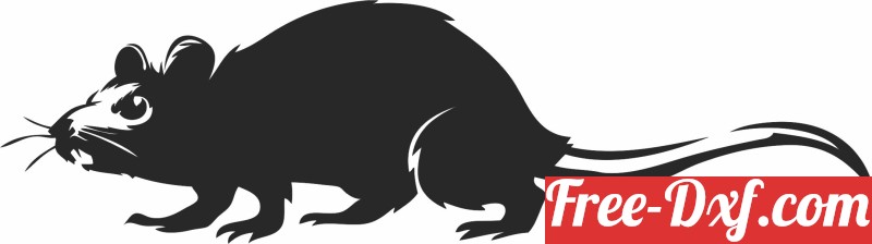 Download rat Silhouette dxf DXHA9 High quality free