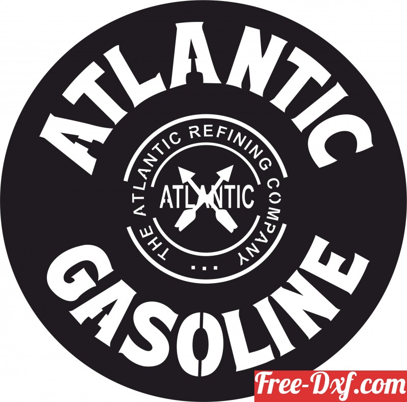 Download Vintage Atlantic Gasoline Logo Retro Sign DoD90 High qua