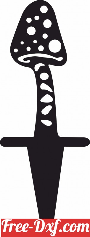 Download Mushroom Garden Stake DruAc High quality free Dxf files,