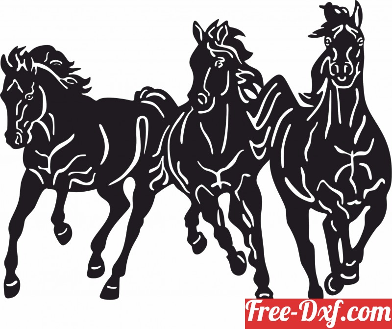 Download Horse Runing scene clipart DuZfE High quality free Dxf f