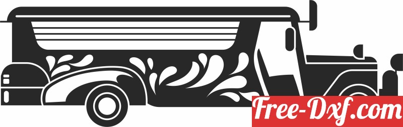 Download Jeepney bus truck DydSc High quality free Dxf files, Svg