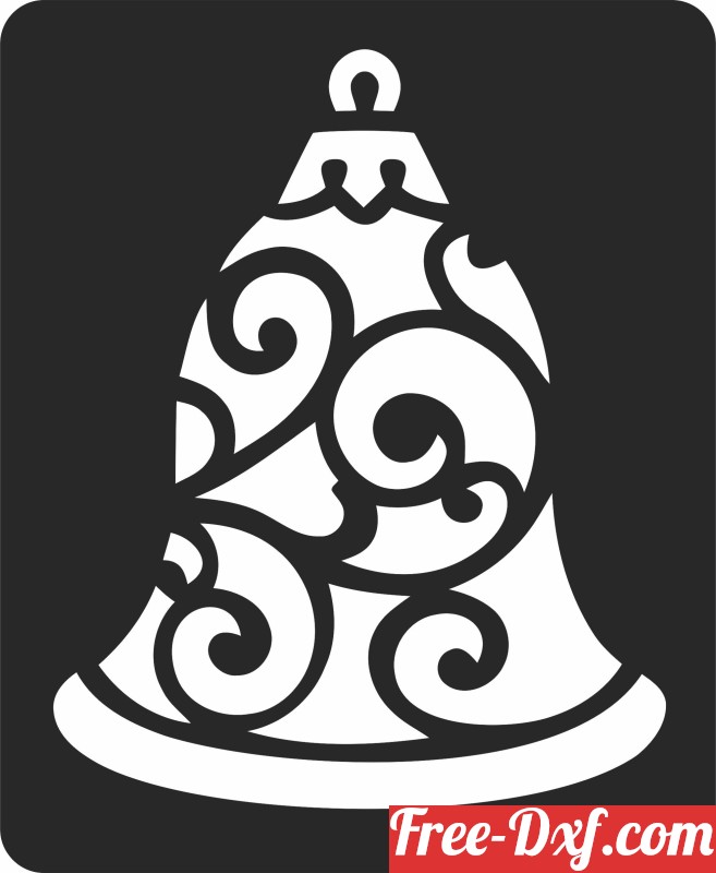 Download christmas bell cliparts Dz3KT High quality free Dxf file