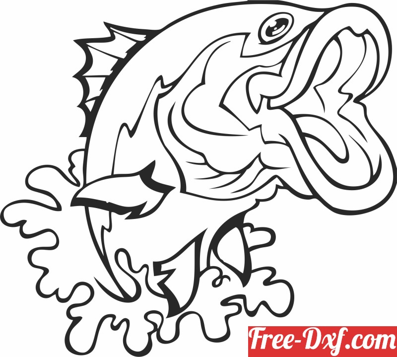 Download fish drawing clipart En6Cm High quality free Dxf files,