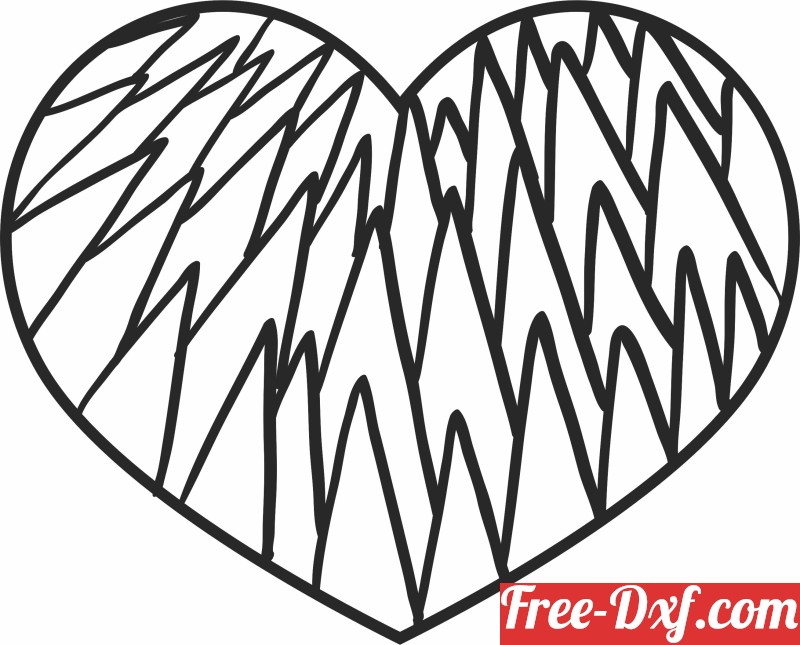 Download Heart love valentines day ErRDC High quality free Dxf fi