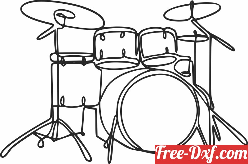 Download drums instrument music cliparts dxf FJqyM High quality f