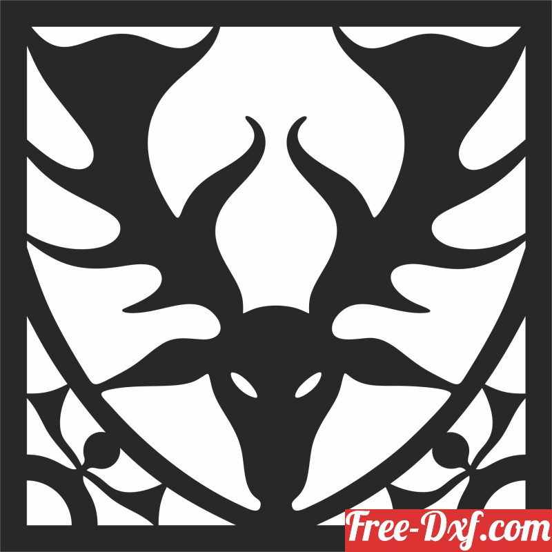 Download devil pattern wall design FTDKM High quality free Dxf fi