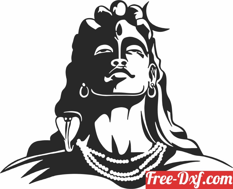 Download lord shiva clipart Fe7qv High quality free Dxf files, Sv