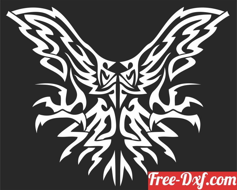 Download Phoenix bird logo FftY3 High quality free Dxf files, Svg