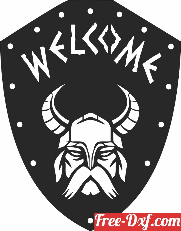 Download viking welcome sign FqrPC High quality free Dxf files, S
