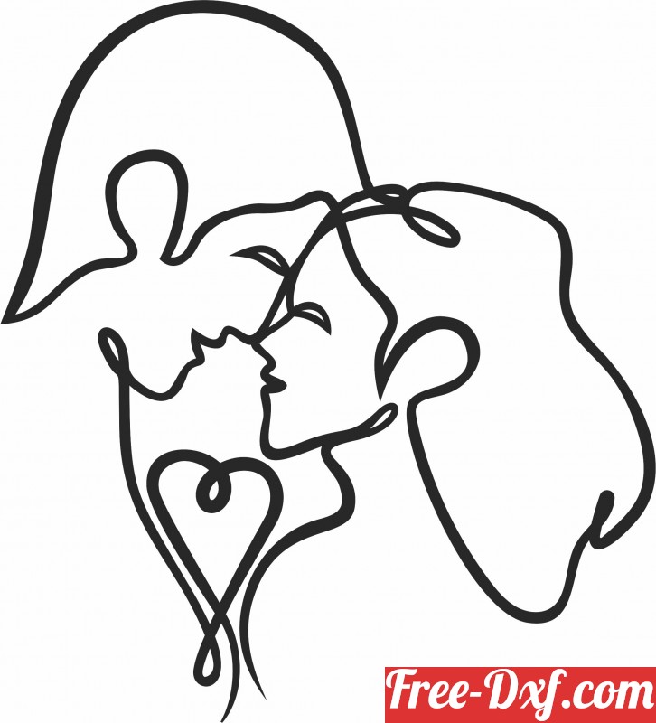 Download couple wall decor dxf GD62w High quality free