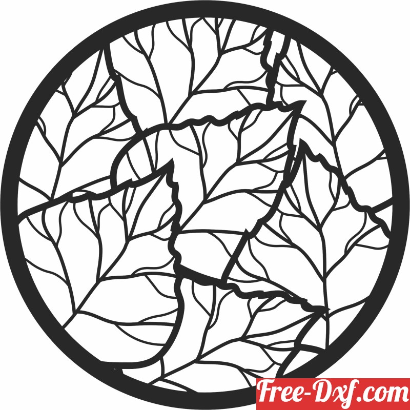 Download leaves wall decor GJDqz High quality free Dxf files, Svg