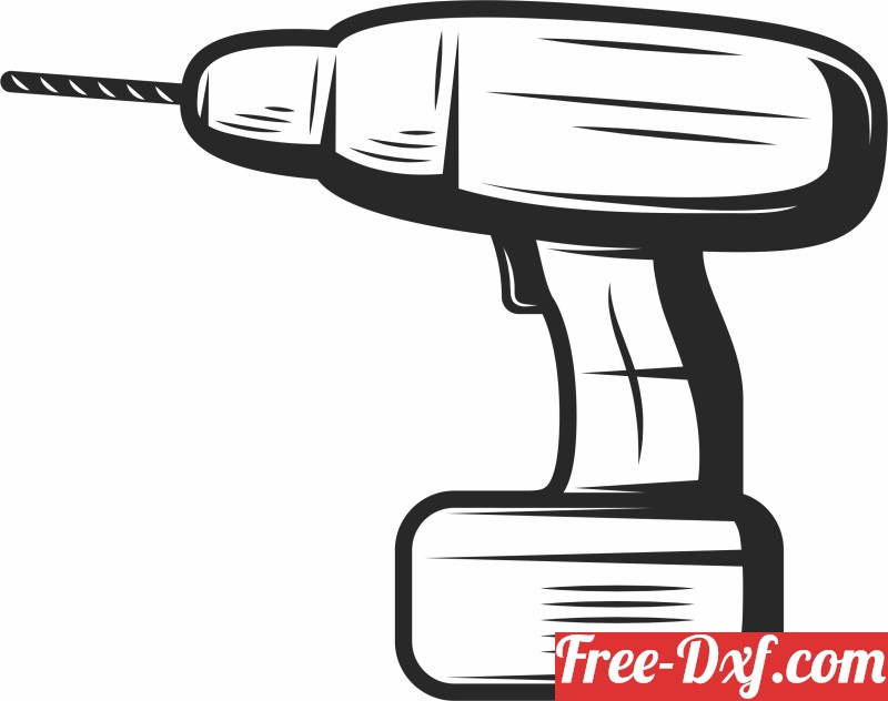 Download Cordless drills GdHd5 High quality free Dxf files, Svg,