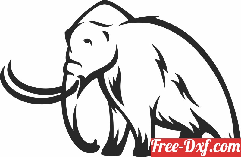Download Mammoth elephant clipart GrP8A High quality free Dxf fil