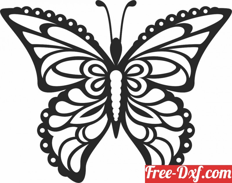 Download Beautiful Butterfly GtAkd High quality free Dxf files, S