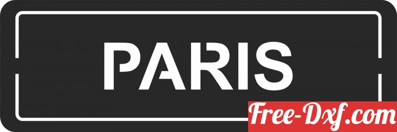Download paris wall plaque sign H4tki High quality free Dxf files