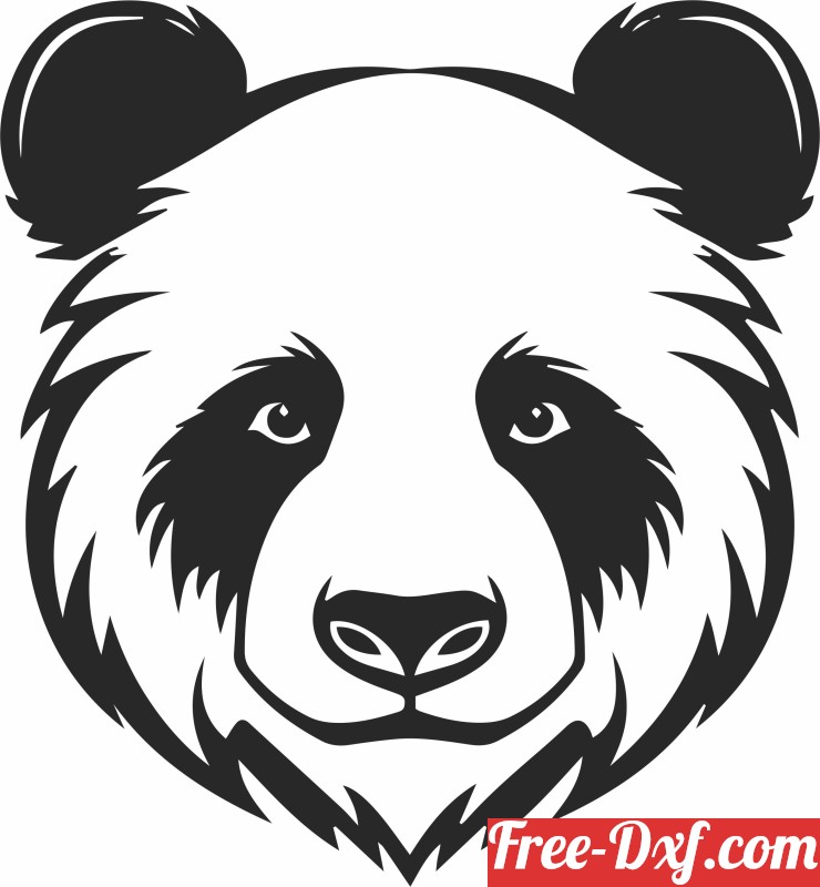 Download bear face cliparts HLOM1 High quality free Dxf files, Sv